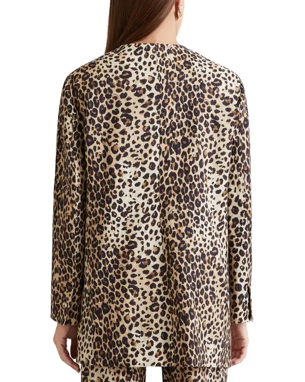 Marella Animal Print Linen Blend Jacket