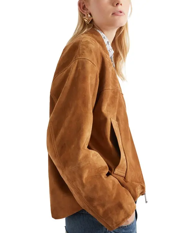 Marella Suede Bomber Jacket
