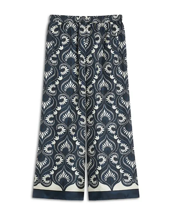 Max Mara Ottico Silk Pants - Navy