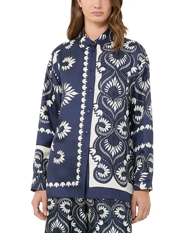 Max Mara Lastra Silk Printed Shirt