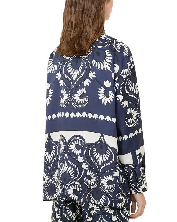 Max Mara Lastra Silk Printed Shirt