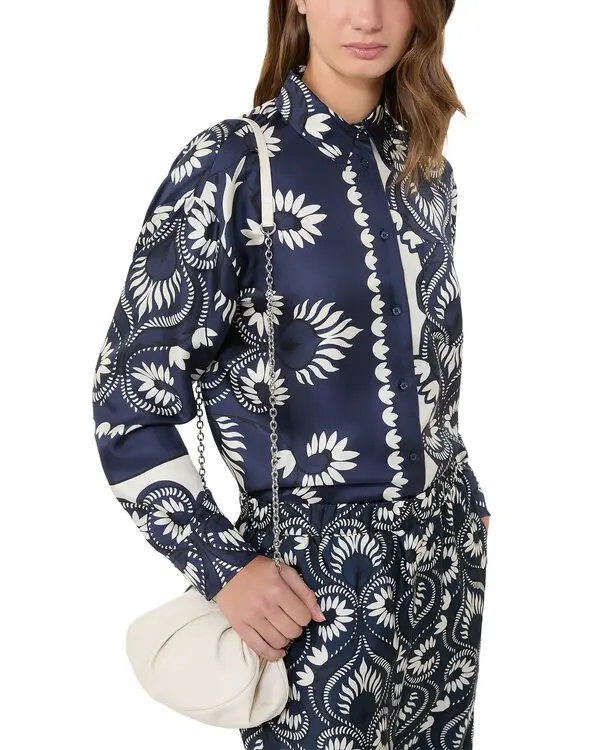 Max Mara Lastra Silk Printed Shirt