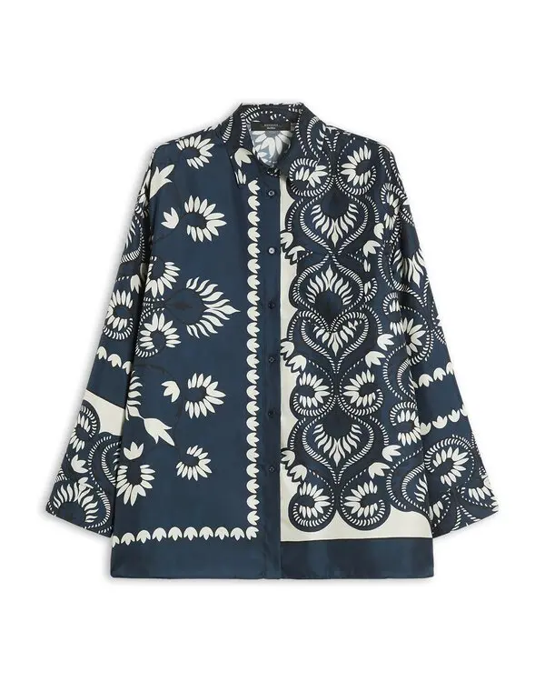 Max Mara Lastra Silk Printed Shirt