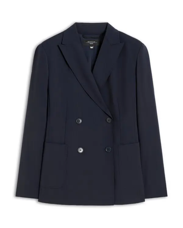 Max Mara Wkdzinnia Double Breasted Blazer - Navy