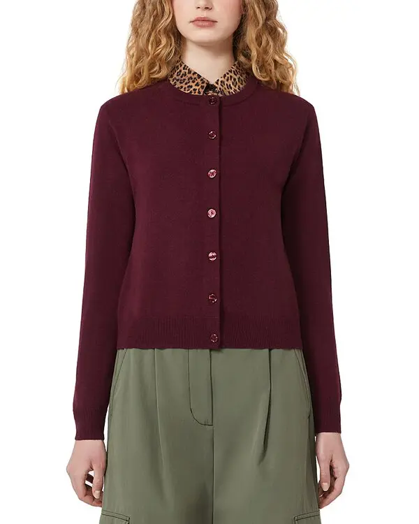 Max Mara Nebbia Cardigan Sweater - Bordeaux