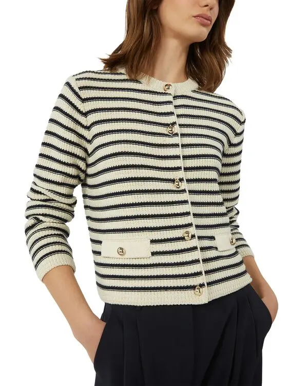 Max Mara Vodka Striped Cardigan Sweater - Navy