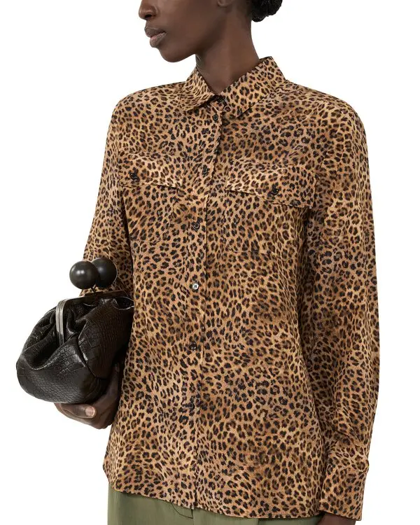 Max Mara Wkdlemma Silk Shirt - Camel