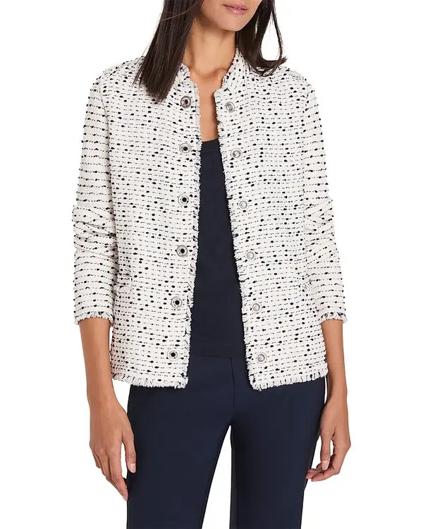 NIC+ZOE Textured Weave Jacket - Cream Multi