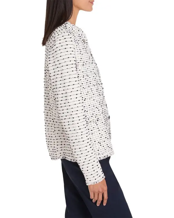 NIC+ZOE Textured Weave Jacket - Cream Multi