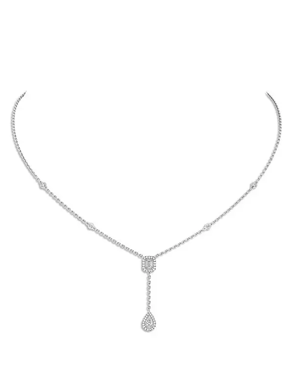 Messika 18k Diamond Lariat Necklace - White Gold