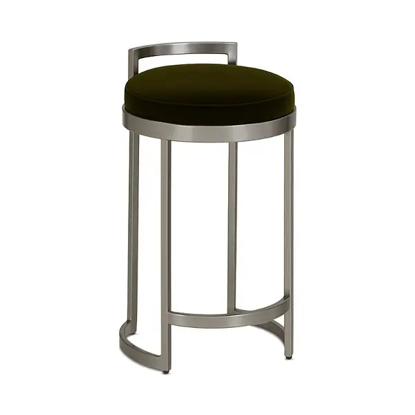 UNIVERSAL Essence Counter Stool - Sapphire Velvet Emerald/white Satin Bron