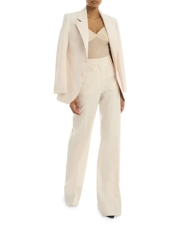 Victoria Beckham Patch Pocket Jacket - Bone