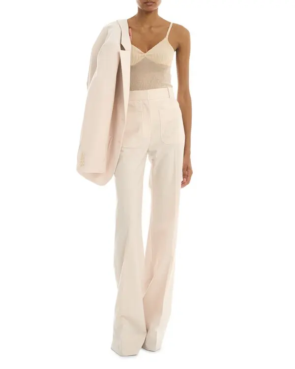 Victoria Beckham Patch Pocket Jacket - Bone