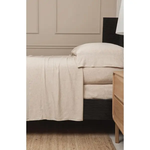 POM POM AT HOME Linen Blend Sheet Set, California King - Natural