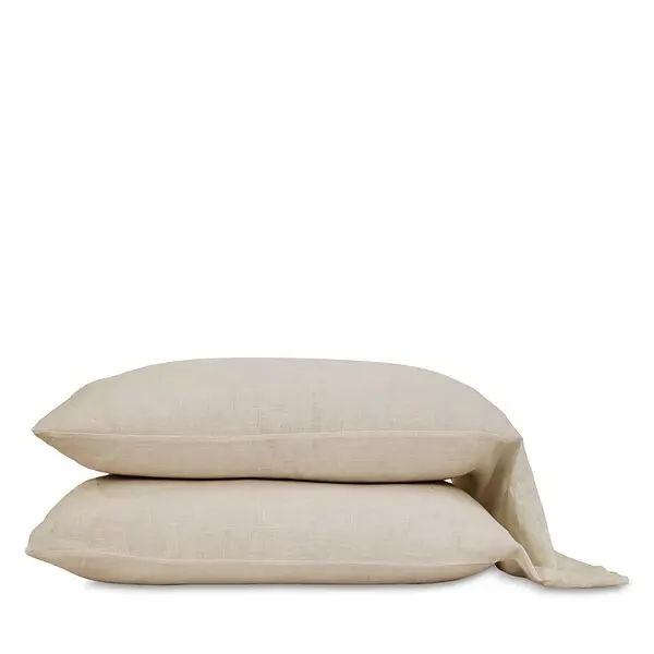 POM POM AT HOME Linen Blend Standard Pillowcase, Set Of 2 - Natural