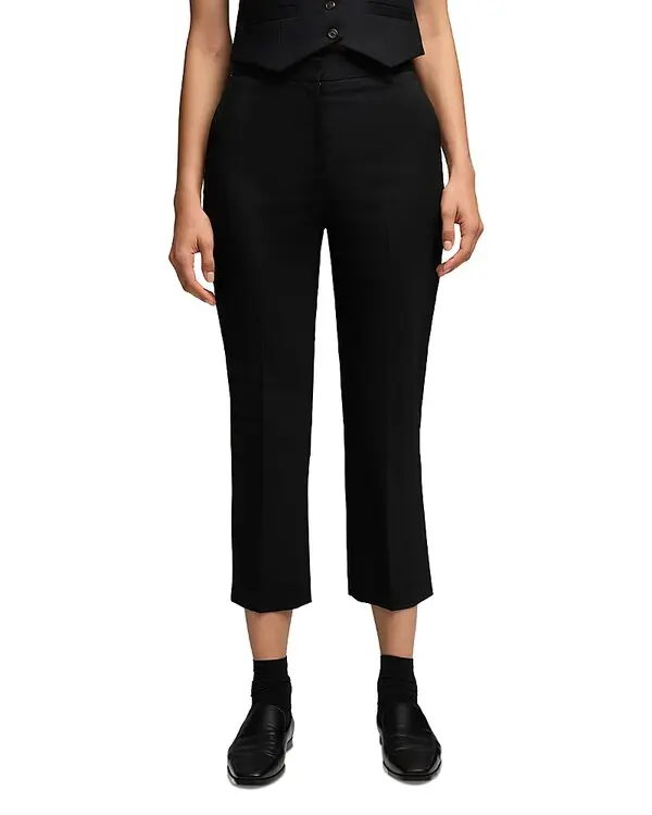 ARGENT Cropped Straight Trousers
