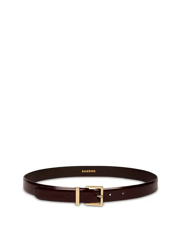 Sandro La Palais Royal Leather Belt - Bordeaux
