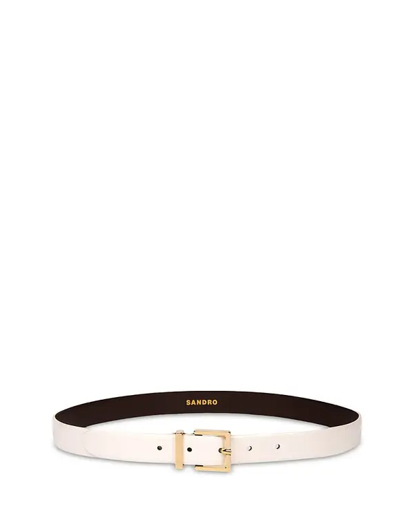 Sandro La Palais Royal Leather Belt - White