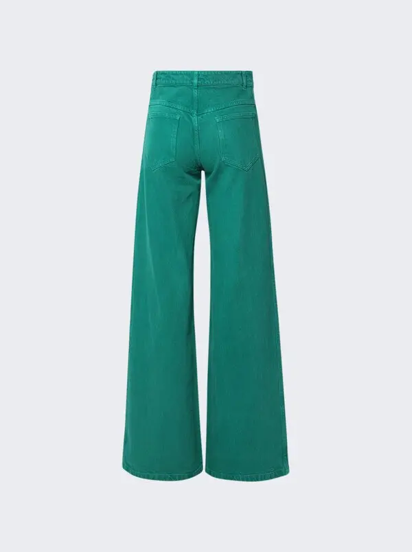 Christopher Esber Relaxed Fit Wide Leg Jeans - Green