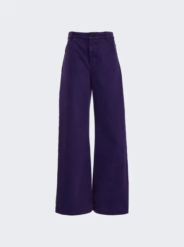 Christopher Esber Relaxed Wide Leg Denim Jean - Purple