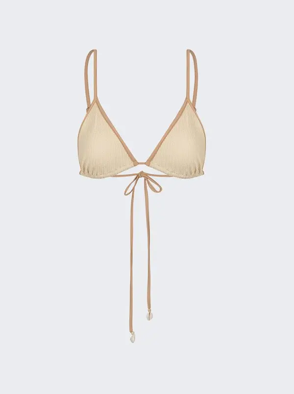 Johanna Ortiz Playa Del Rio Bikini Top - Off White
