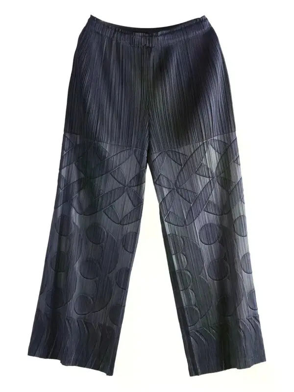 Issey Miyake Pleated Patterned Trousers