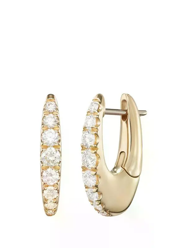 Melissa Kaye 18k Gold Diamond Hoop Earrings