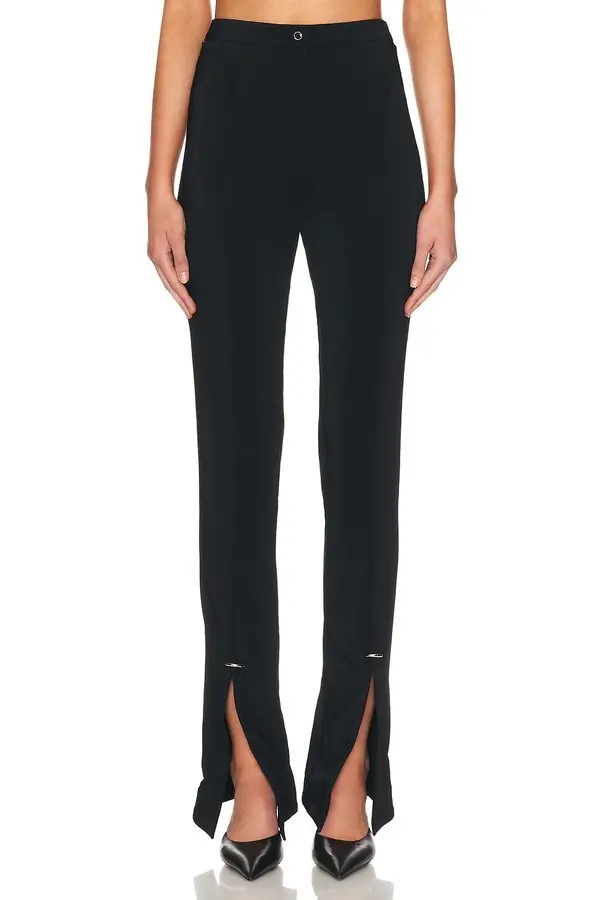 MUGLER Straight Leg Pant - Black