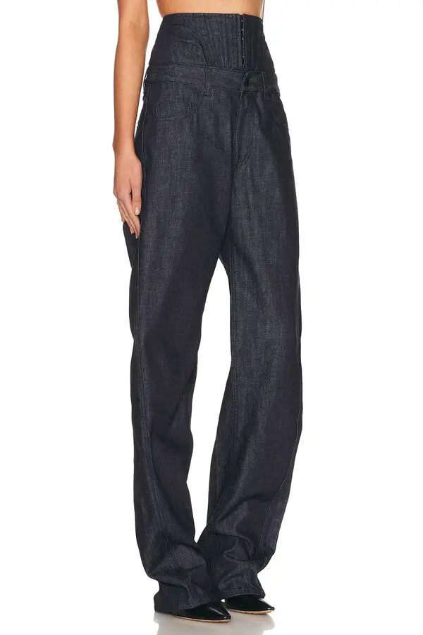 MUGLER Straight Leg Denim Pants