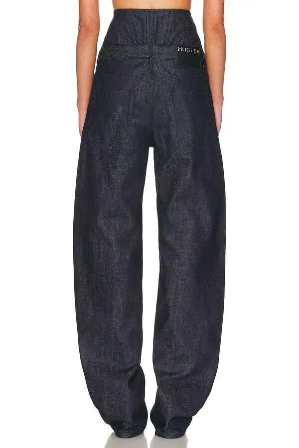 MUGLER Straight Leg Denim Pants