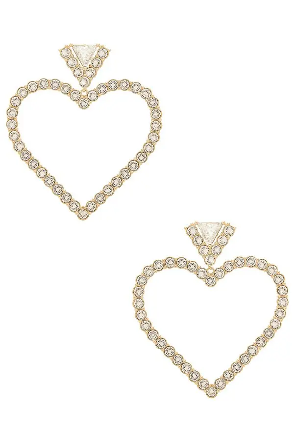 Valentino Garavani Coeur Royal Earrings - Oro & Crystal