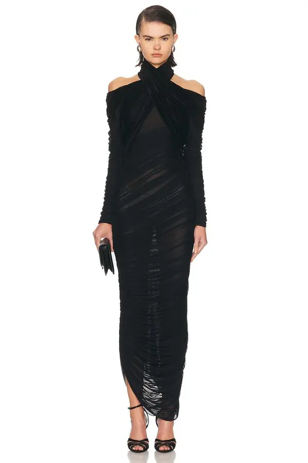 MUGLER Long Sleeve Dress