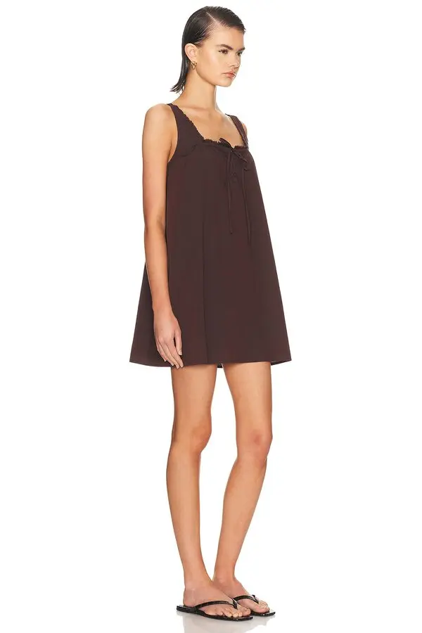 DEIJI STUDIOS Button Frill Mini Dress