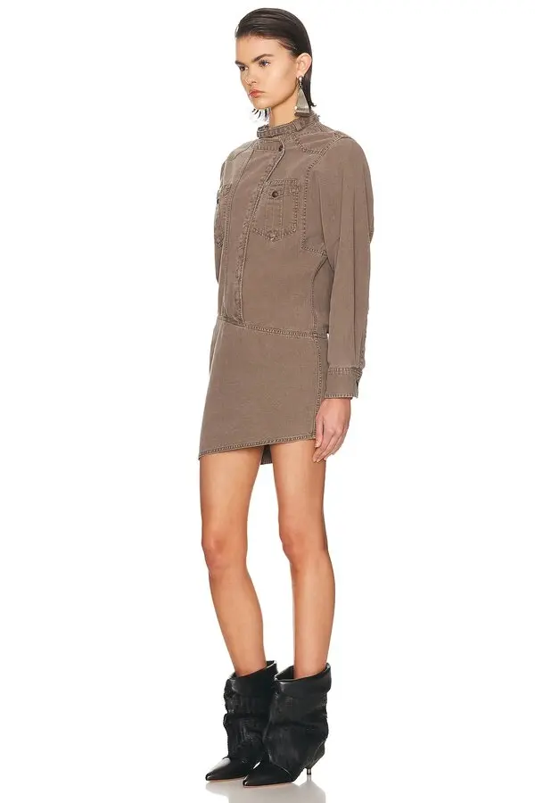 Isabel Marant Étoile Nouria Mini Dress - Dark Bronze