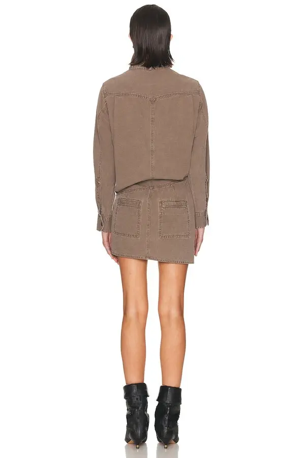 Isabel Marant Étoile Nouria Mini Dress - Dark Bronze