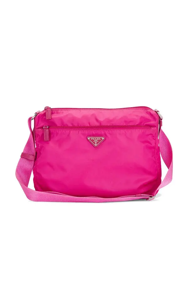 Prada Tessuto Shoulder Bag - Pink