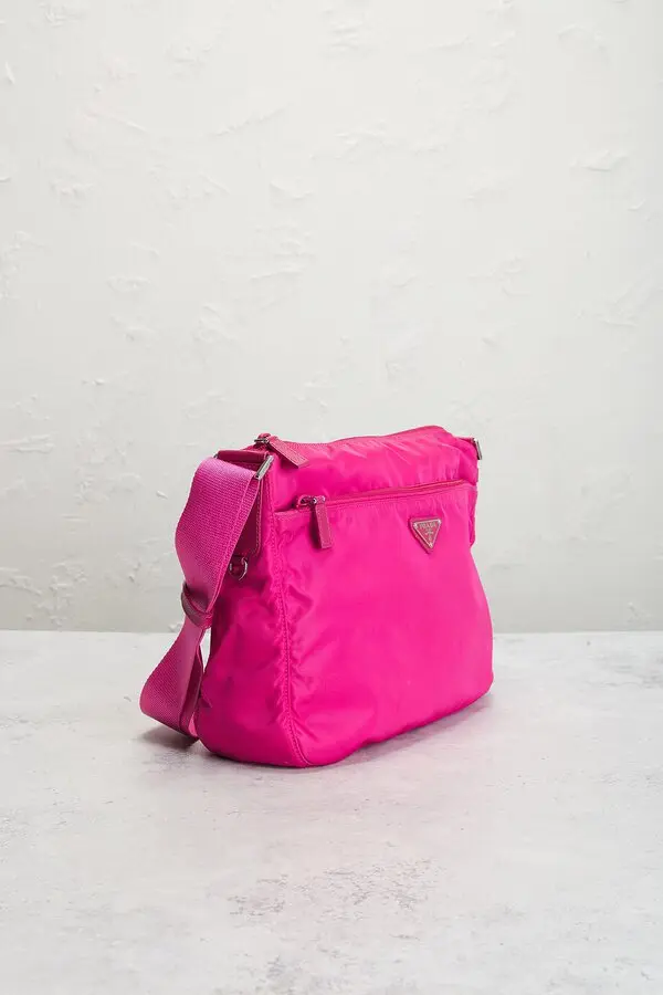 Prada Tessuto Shoulder Bag - Pink