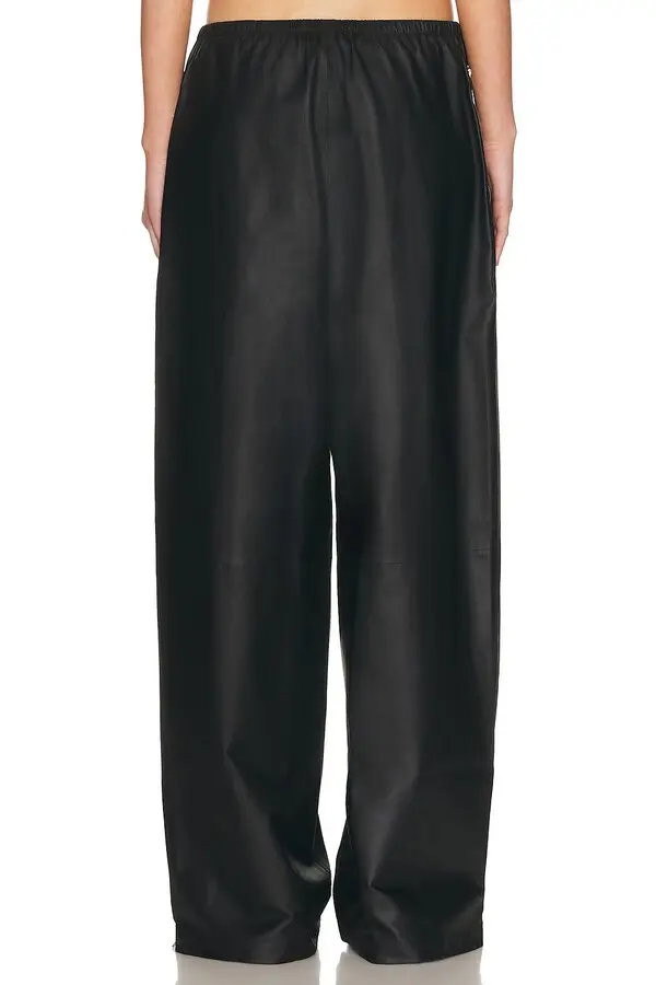Alexander Wang Mid Rise Leather Track Pant