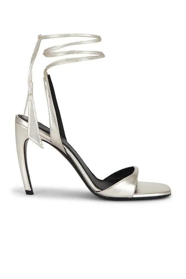 Attico Ora 95mm Metallic Sandals - Silver