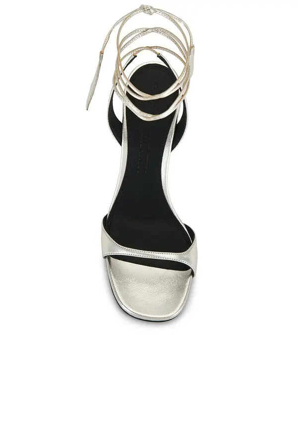 Attico Ora 95mm Metallic Sandals - Silver