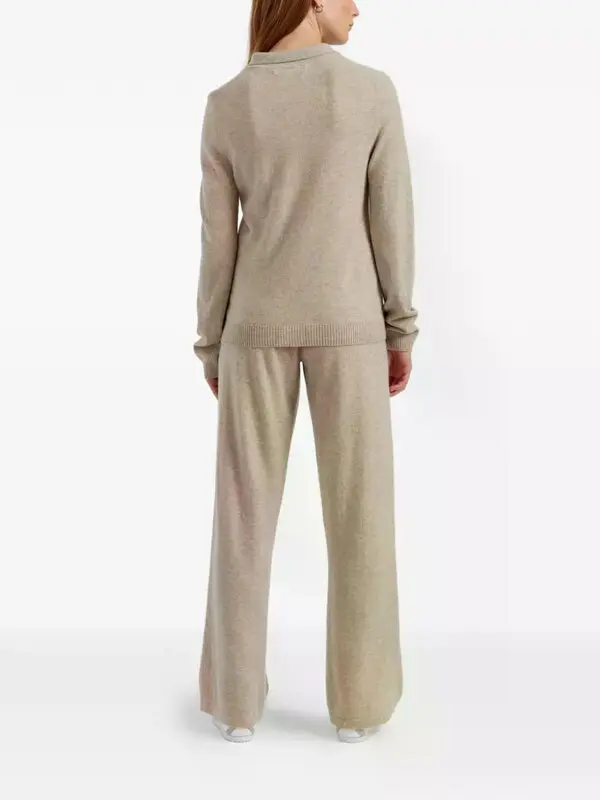 Chinti & Parker Long-sleeved Polo Sweater - Neutrals