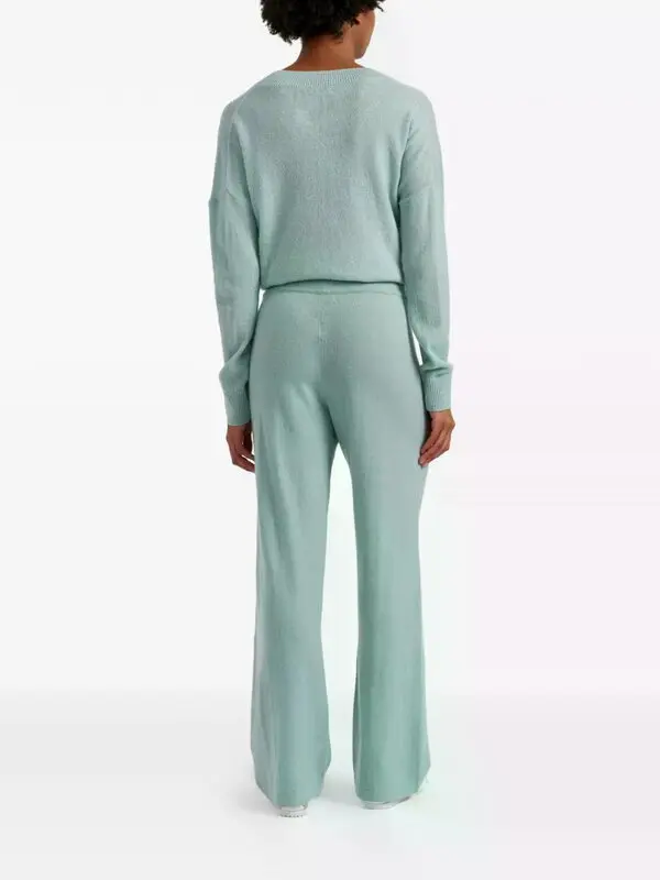Chinti & Parker Dusty Mint Green Wide-leg Track Pants - Blue