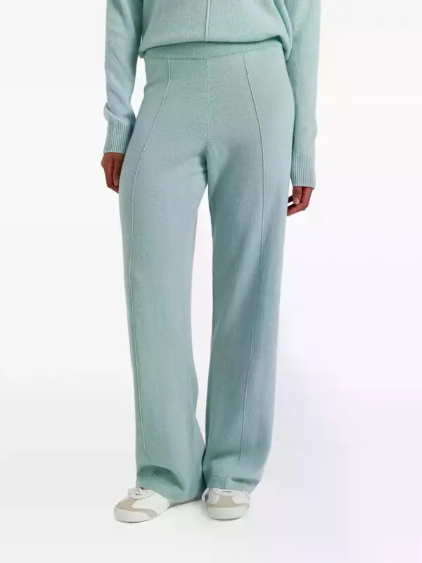 Chinti & Parker Dusty Mint Green Wide-leg Track Pants - Blue