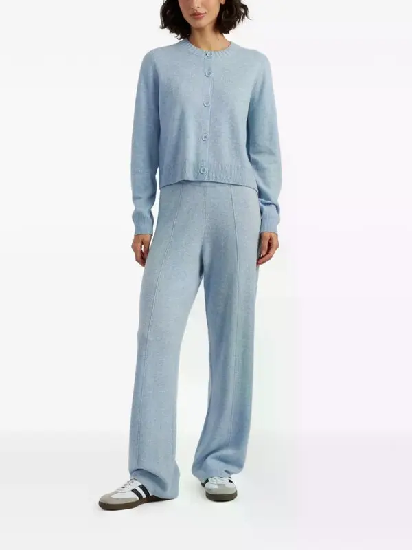 Chinti & Parker Crew-neck Button-up Cardigan - Blue
