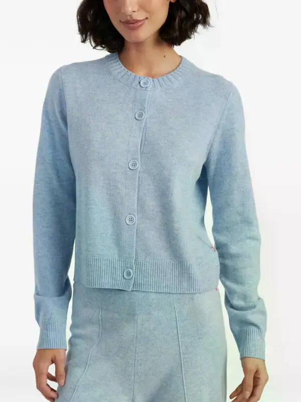 Chinti & Parker Crew-neck Button-up Cardigan - Blue
