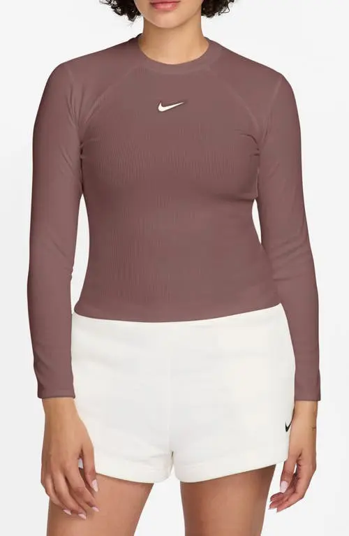 Nike Chill Raglan Sleeve Rib & Jersey Top - Tattoo/sail