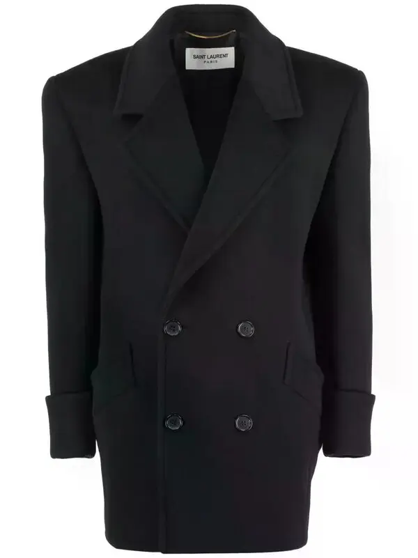 Saint Laurent Double-breasted Wool Coat