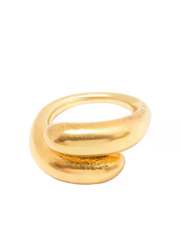 CHRONOS Sterling Silver Twist Ring - Gold