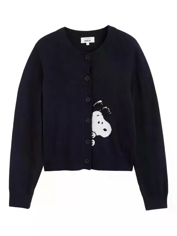 Chinti & Parker X Peanuts Snoopy Peekabow Cardigan - Blue
