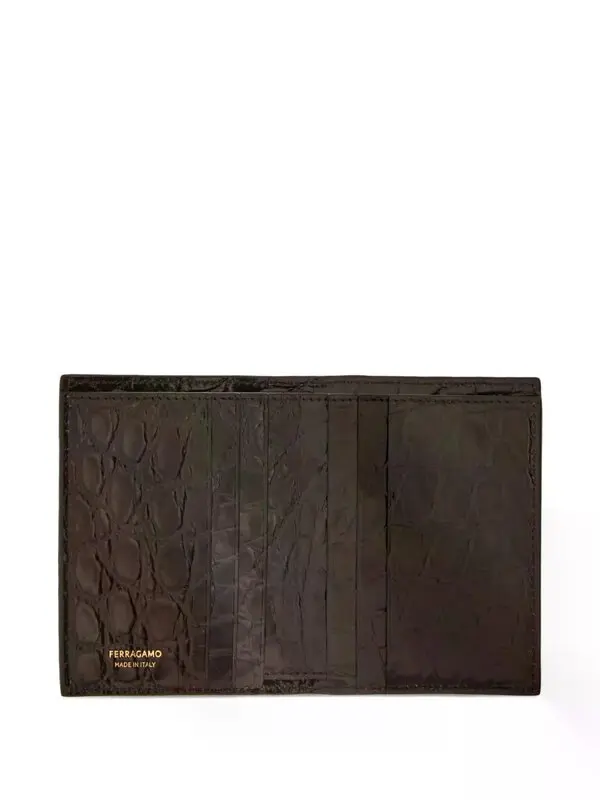 FERRAGAMO Gancini Alligator-leather Wallet